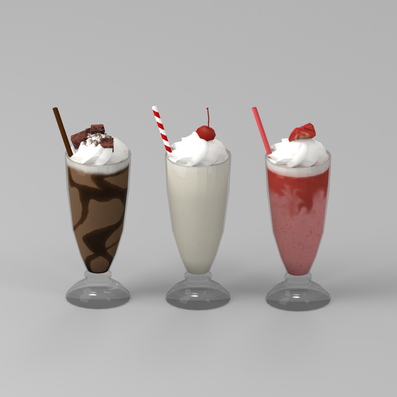 Milkshake 3D model - TurboSquid 1439911