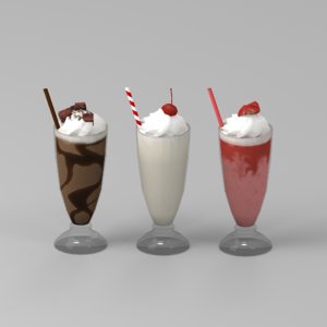 3D Cartoon MilkShake - TurboSquid 1767647