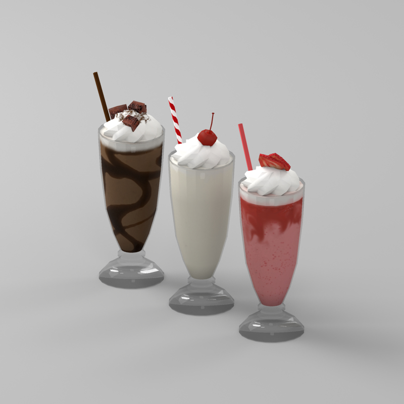 Milkshake 3D model - TurboSquid 1439911
