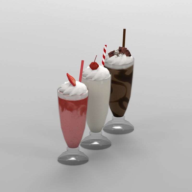Milkshake 3D model - TurboSquid 1439911