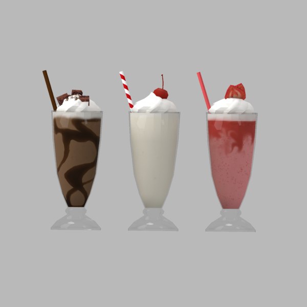 Milkshake 3D model - TurboSquid 1439911