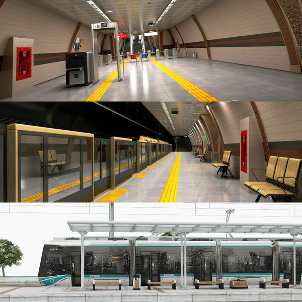 3d model subway train