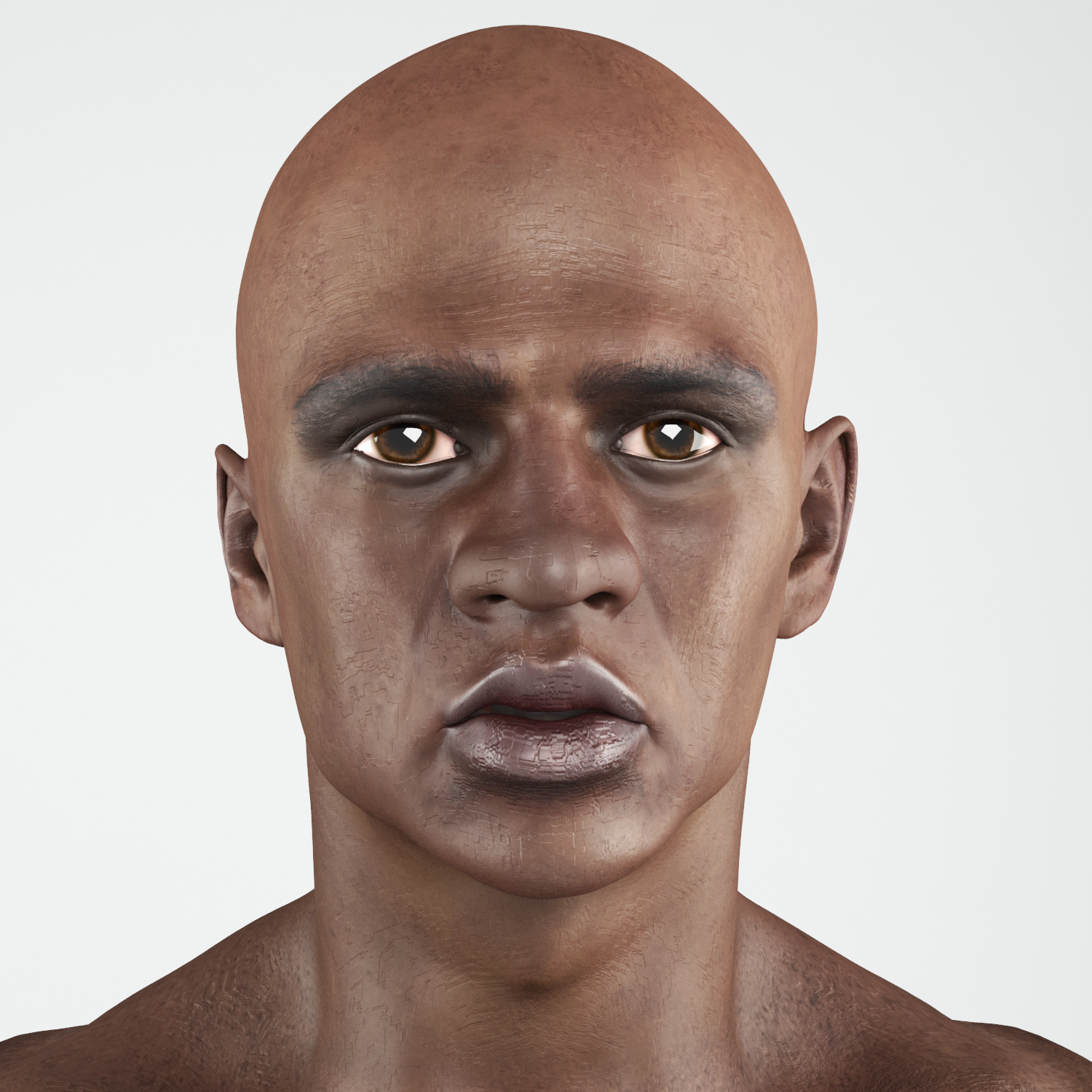modelo 3d Hombre africano amañado lowpoly - TurboSquid 1440304