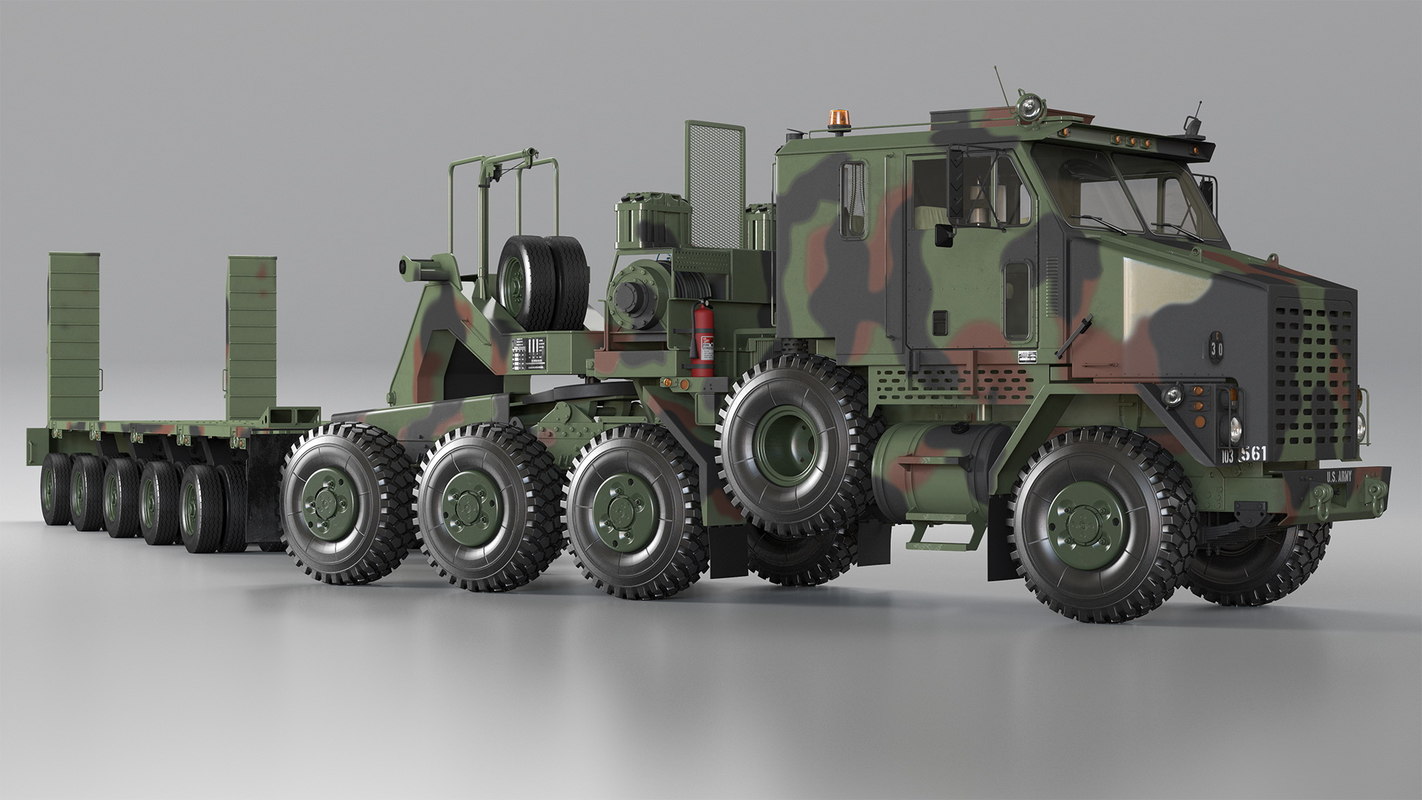 3D oshkosh m1070 tank transporter - TurboSquid 1440353