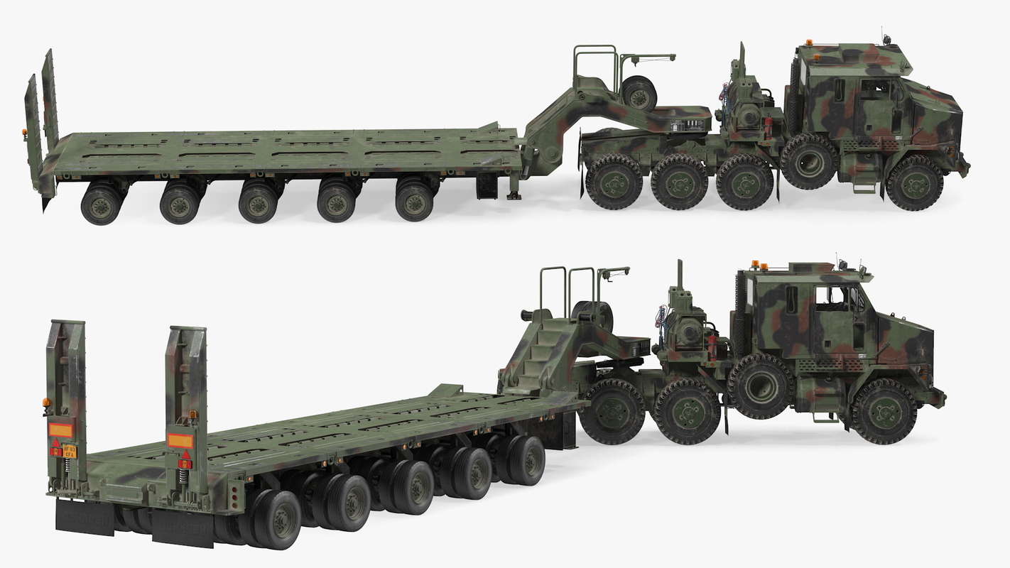 Oshkosh m1070 truck tractor 3D model - TurboSquid 1440354