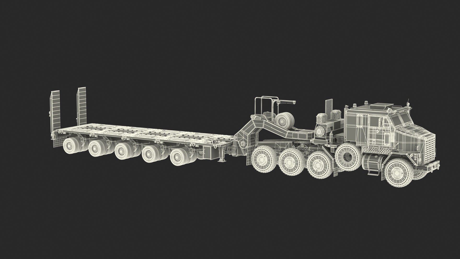 Oshkosh m1070 truck tractor 3D model - TurboSquid 1440354