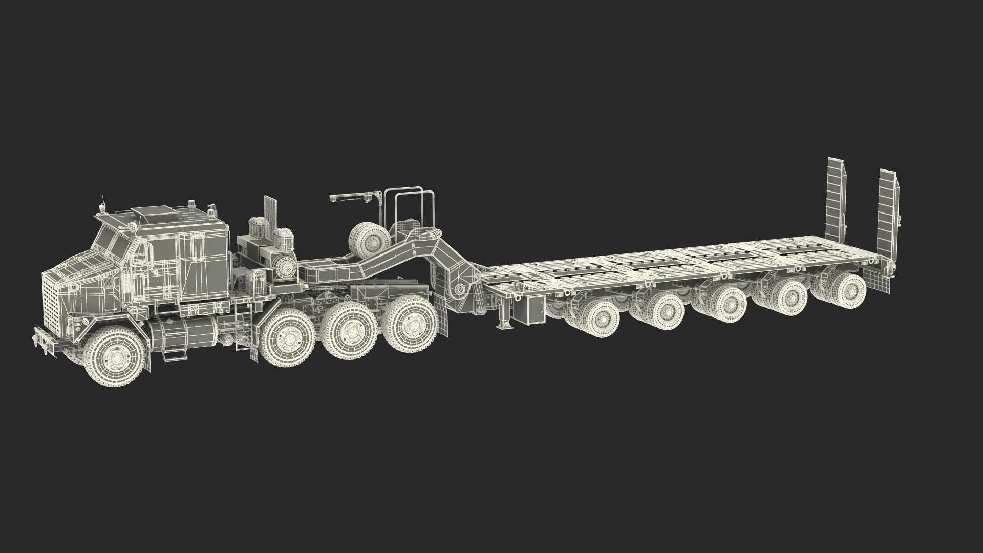 Oshkosh m1070 truck tractor 3D - TurboSquid 1440355