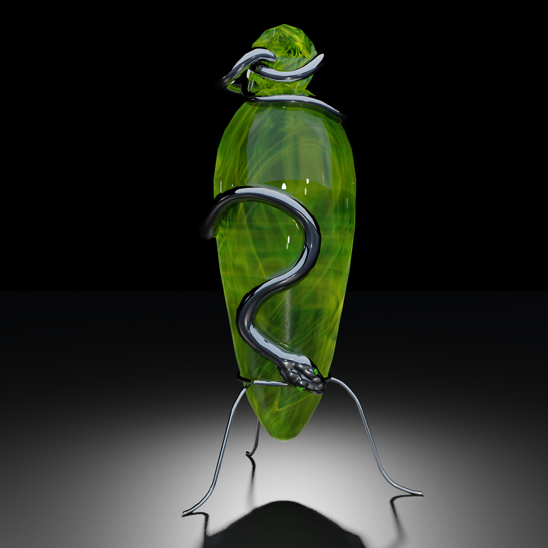 Snake potion bottle 3D model - TurboSquid 1438223