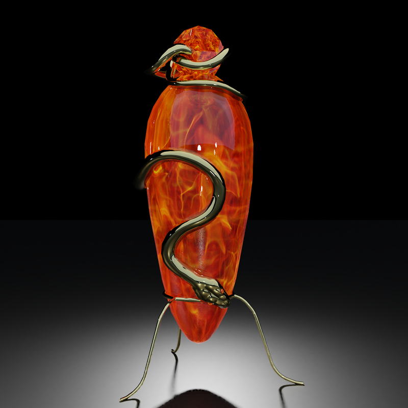 Snake potion bottle 3D model - TurboSquid 1438223