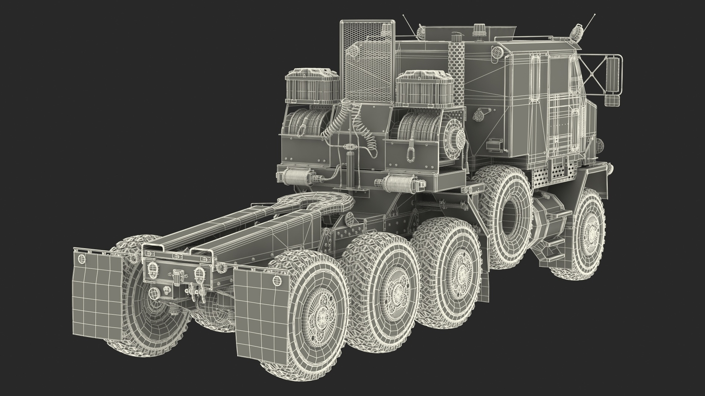 3D oshkosh m1070 tank transporter - TurboSquid 1440353