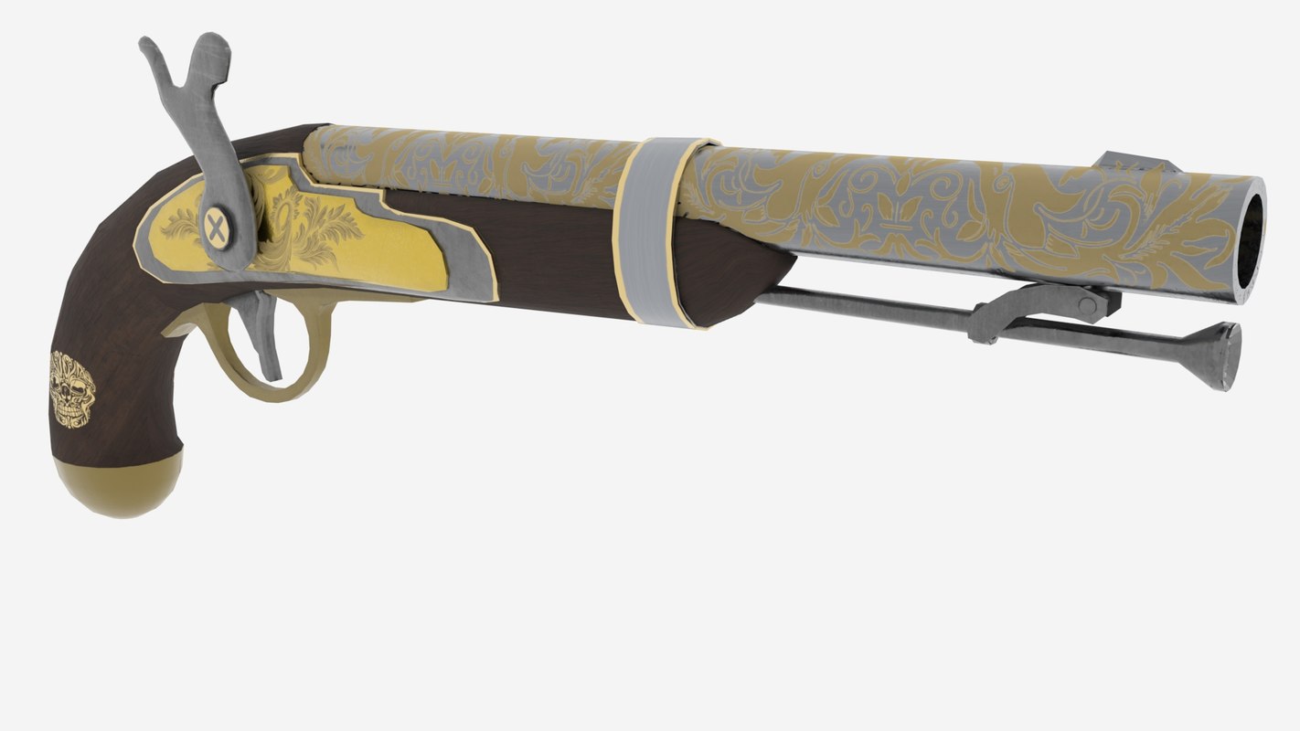 Gun pirate model - TurboSquid 1440566