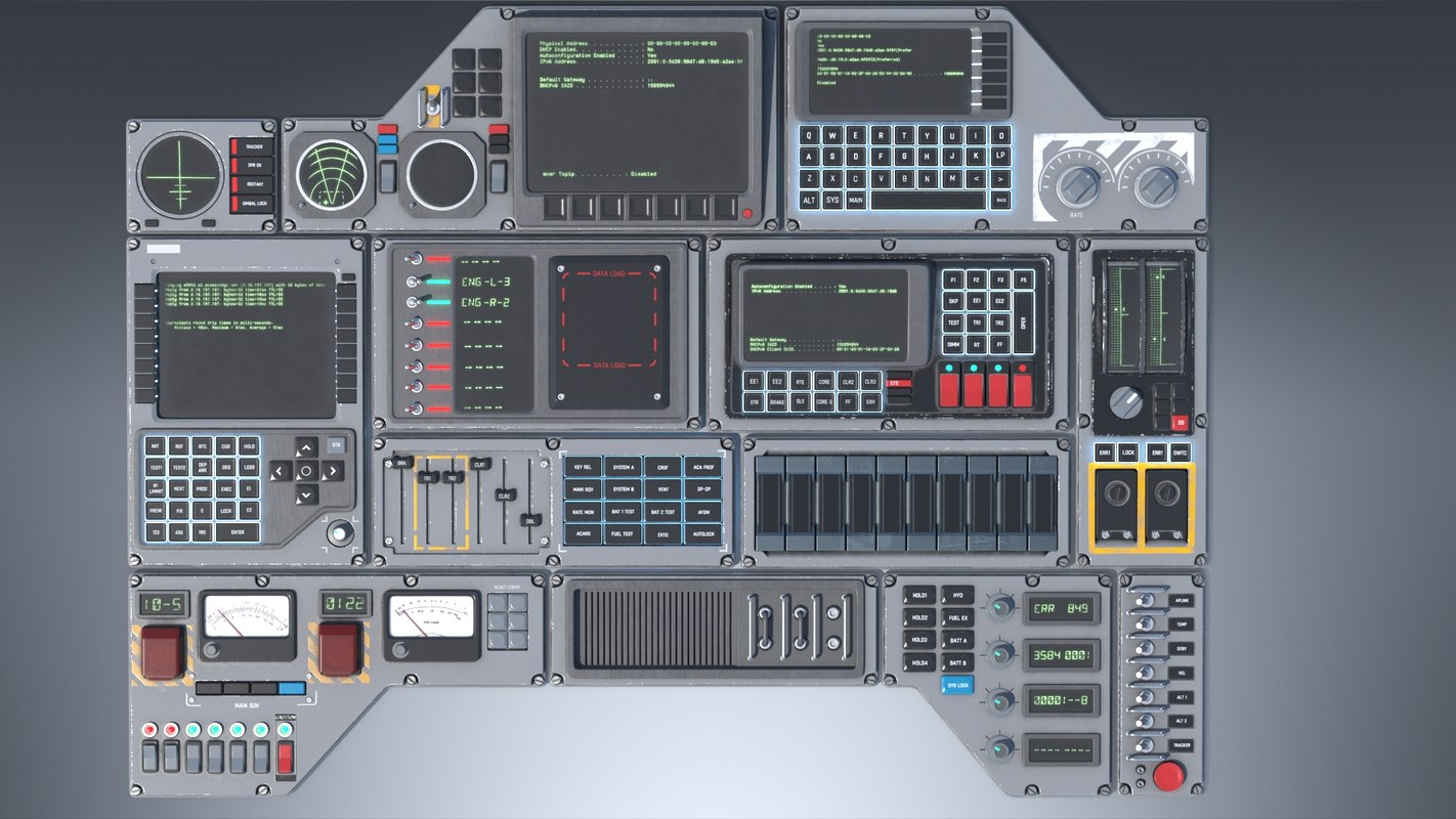 modelo 3d Panel de control de nave espacial - TurboSquid 1440413