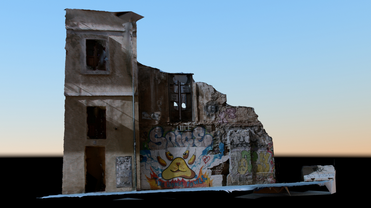 3D扫描 - 在废墟中建筑墙与涂鸦 - 瓦伦西亚，埃尔卡门3D模型 - TurboSquid 1440473