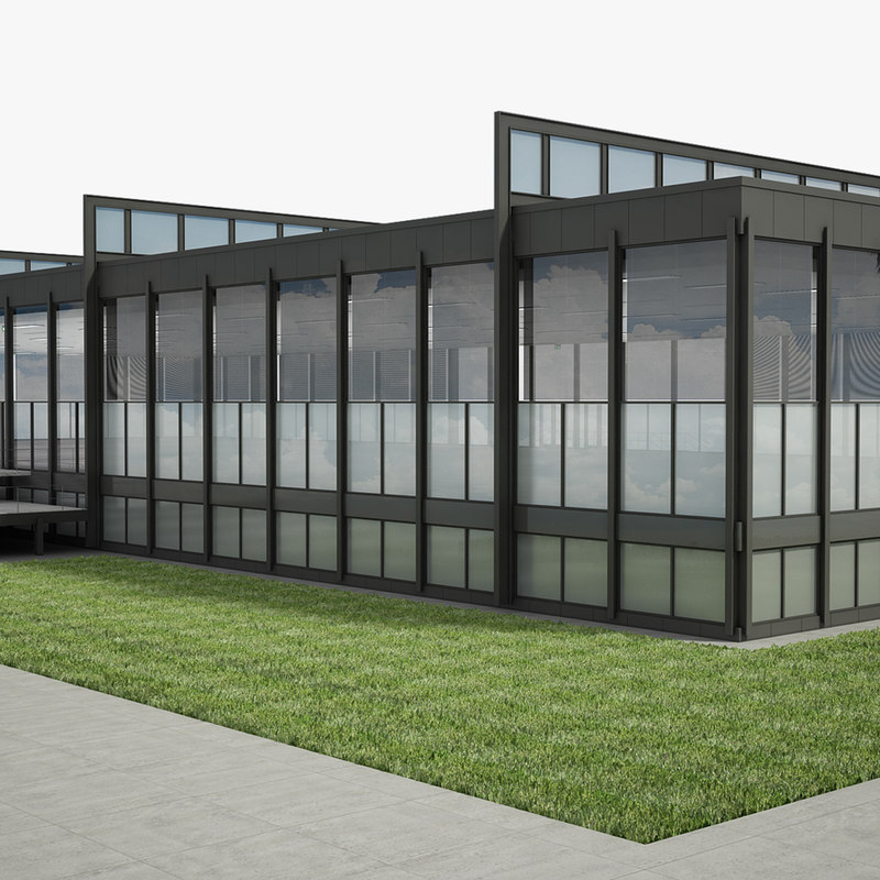 3D modern glass office building - TurboSquid 1432707