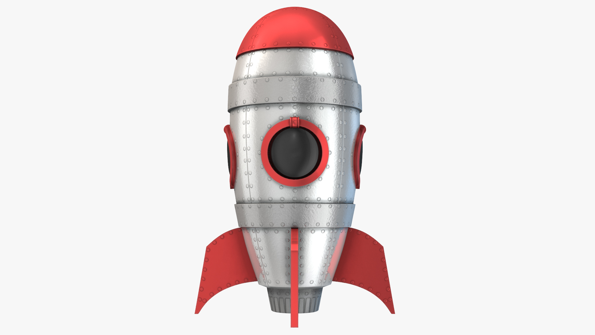 3D model retro space rocket cartoon - TurboSquid 1440665