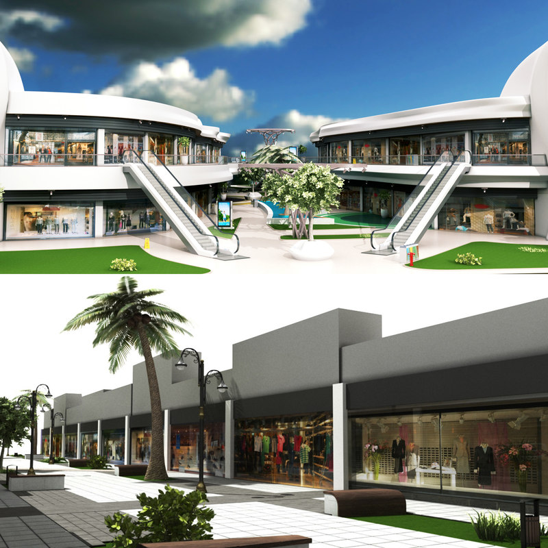 3D shopping mall model - TurboSquid 1440674