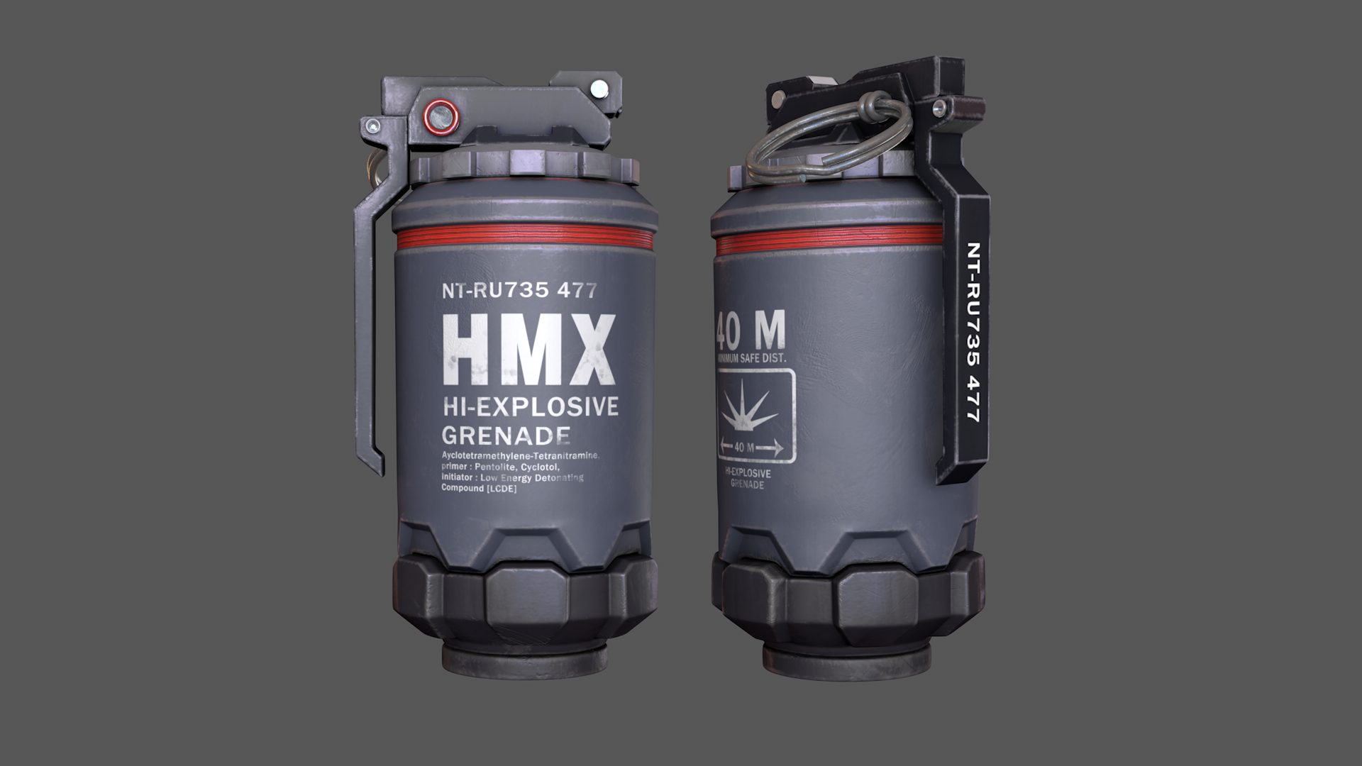 modelo 3d Sci fi Grenade Elysium HMX Explosivo - TurboSquid 1440831