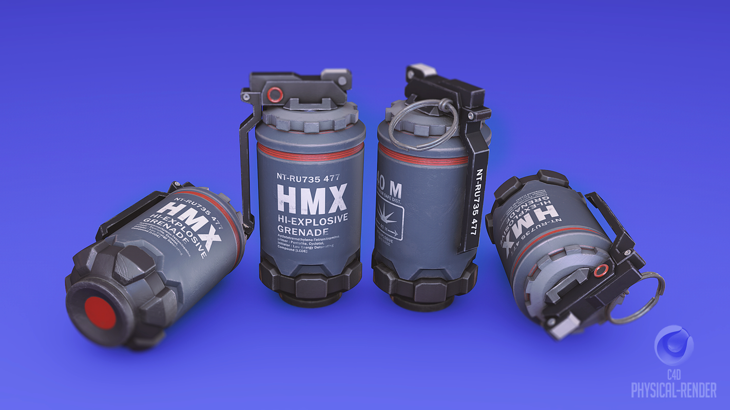modèle 3D de Sci fi Grenade Elysium HMX Explosive - TurboSquid 1440831