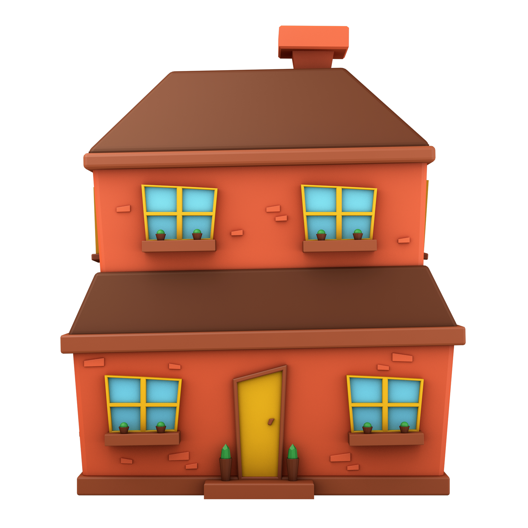 3D cartoon house model - TurboSquid 1440995