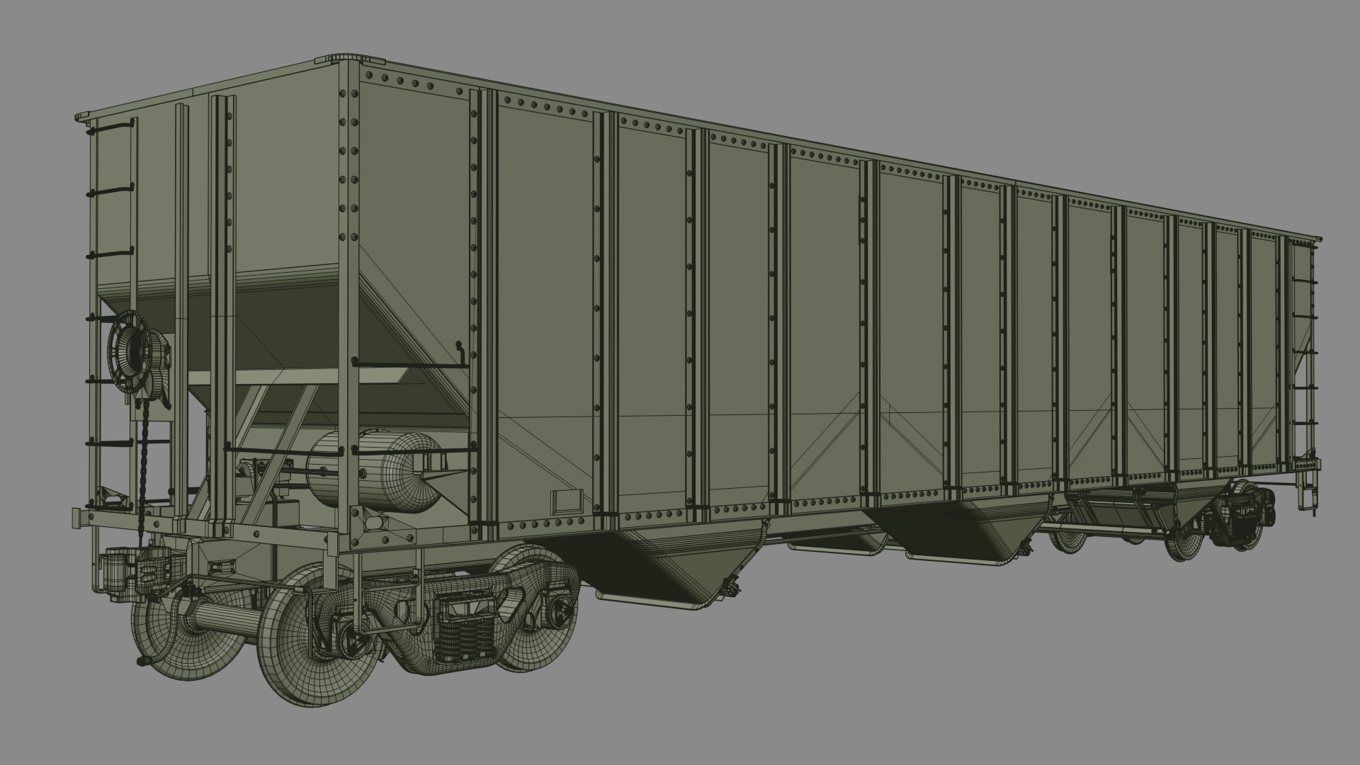 3D h351 open hopper rail model - TurboSquid 1433651