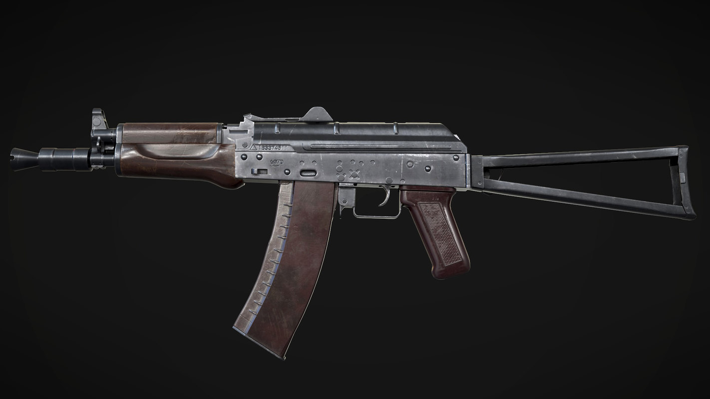 Ak-74u rifle ready asset model - TurboSquid 1441250