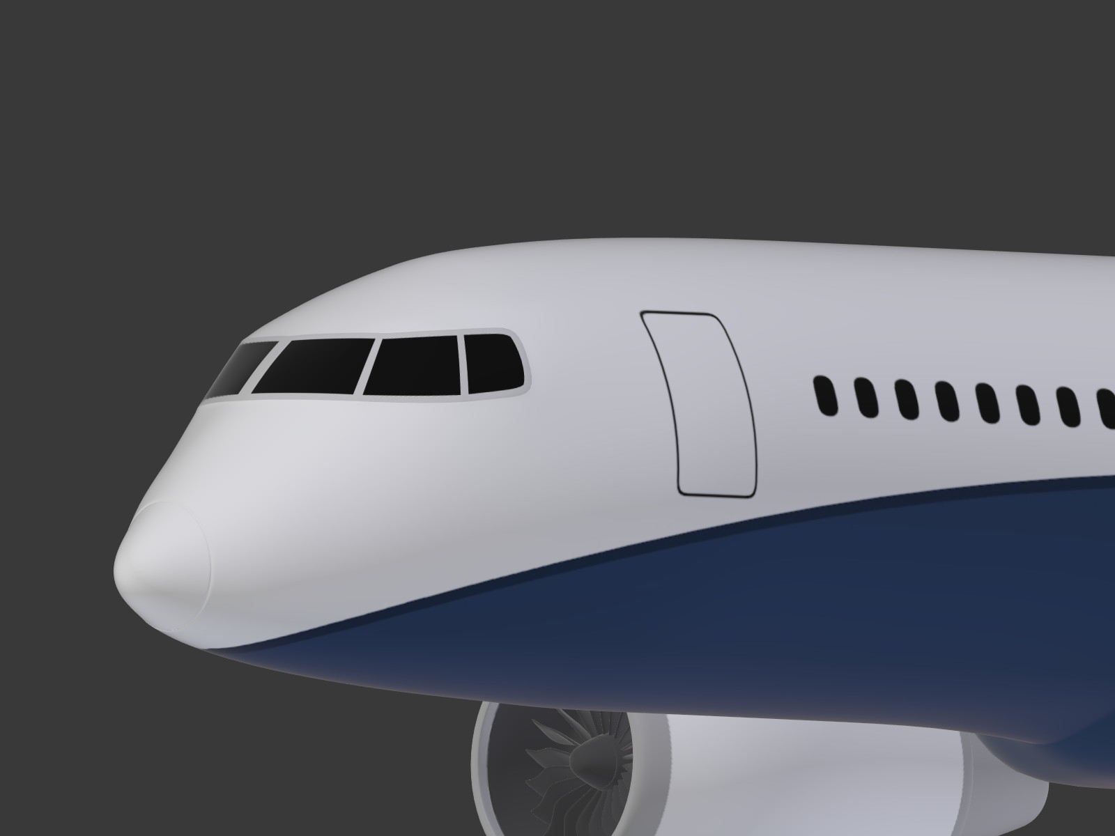modelo 3d Avión de pasajeros - LowPoly - TurboSquid 1421854