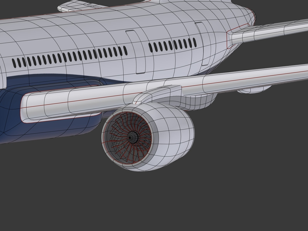 modelo 3d Avión de pasajeros - LowPoly - TurboSquid 1421854