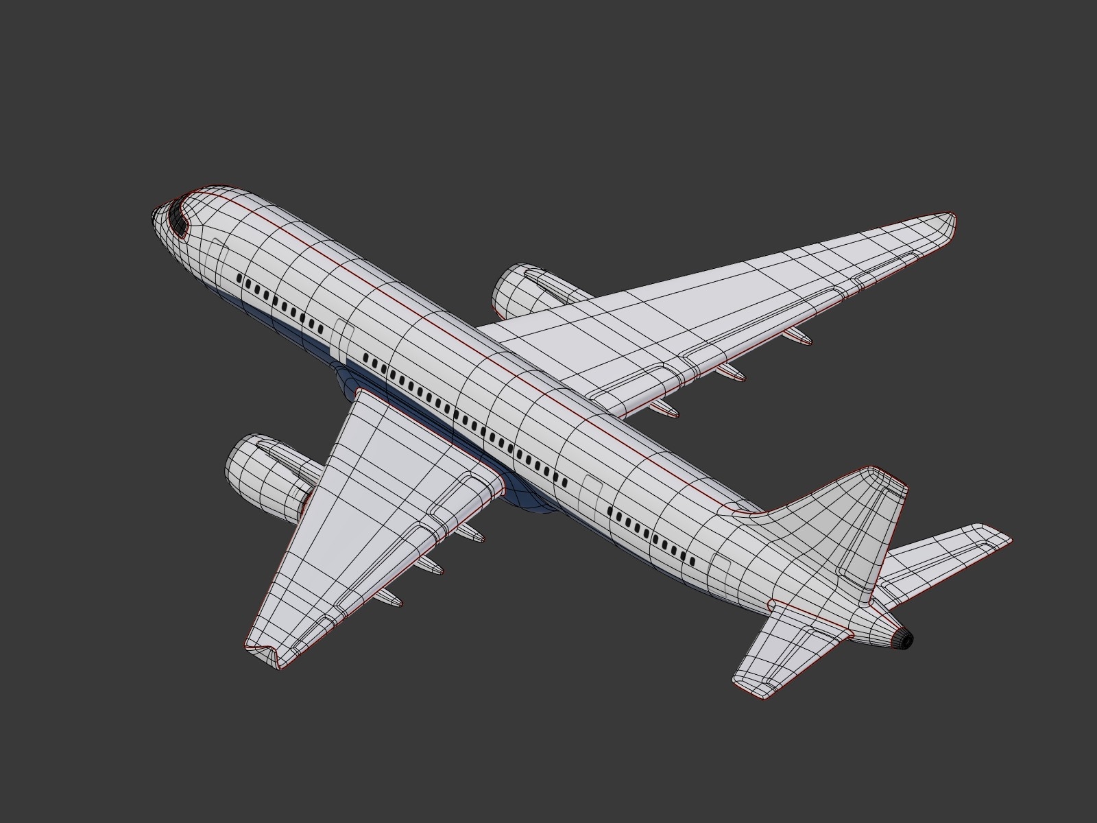 Avião de passageiros - LowPoly Modelo 3D - TurboSquid 1421854