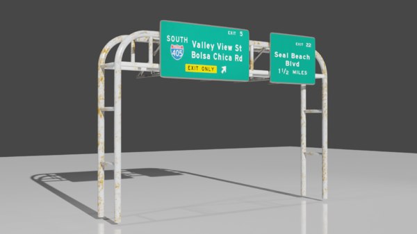 Highway Signage 3D Models for Download | TurboSquid