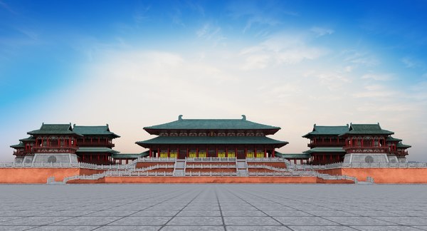 chinese building 3d model