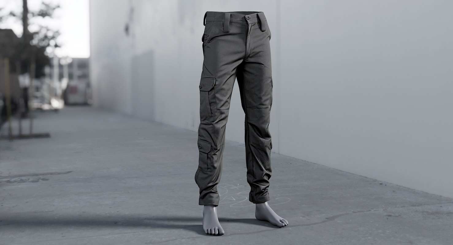 3D realistic black pants 1 model - TurboSquid 1442137