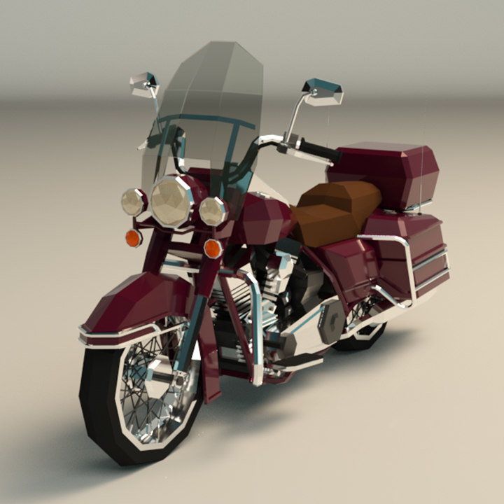 Motocicleta Low Poly 05 Modelo 3D - TurboSquid 1442189