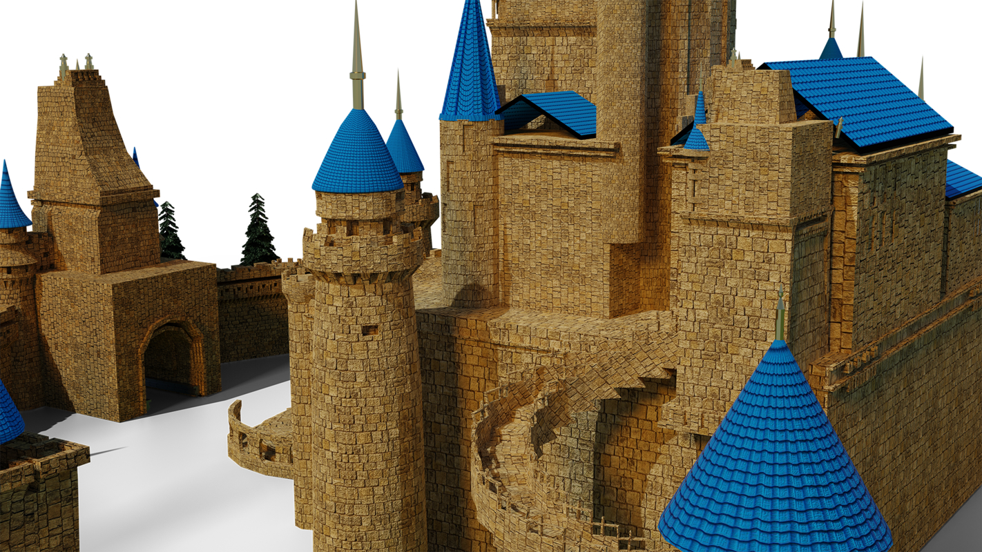 Castle modelled 3D model - TurboSquid 1442111
