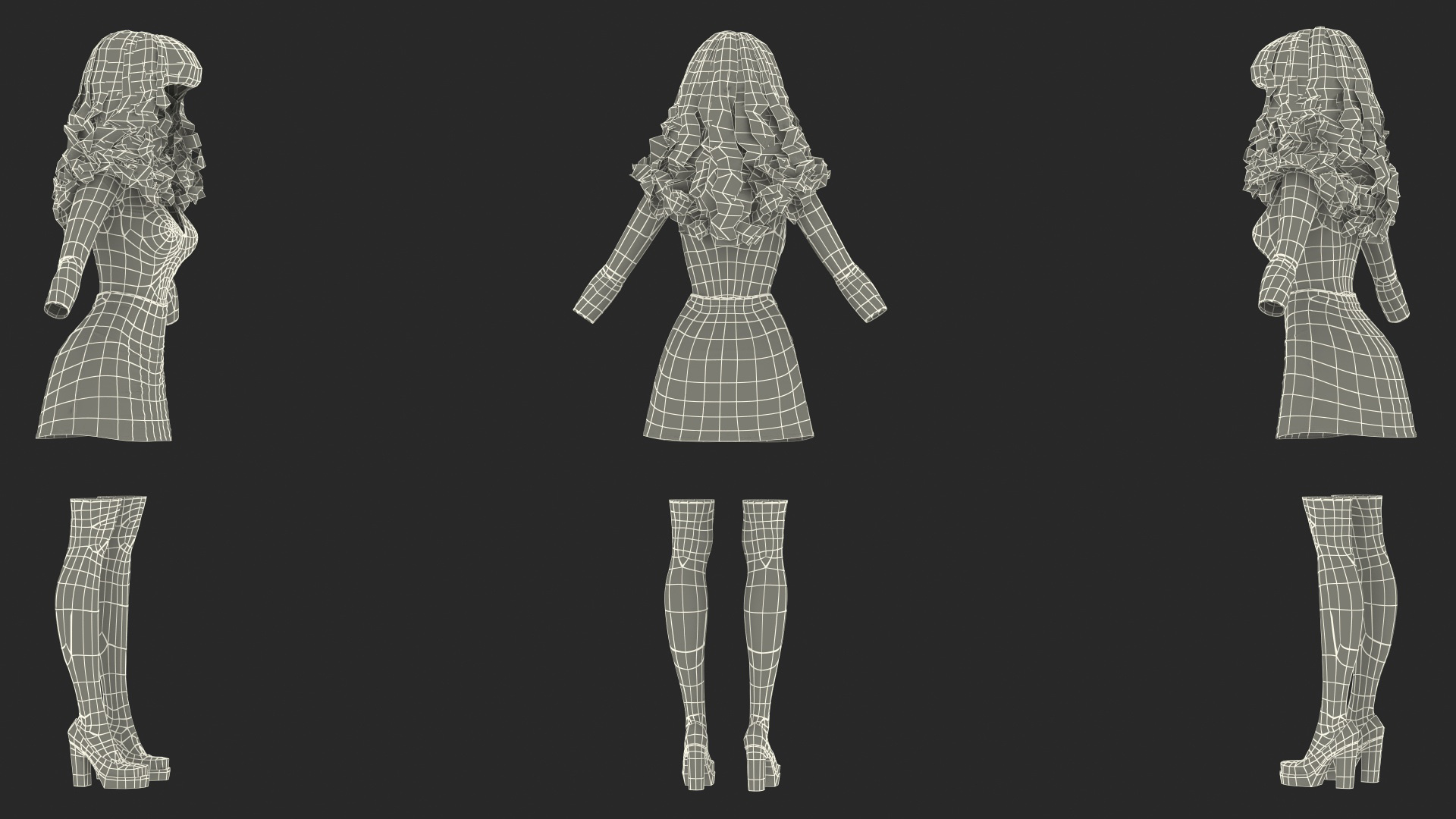 3D young girl youth clothes model - TurboSquid 1442908