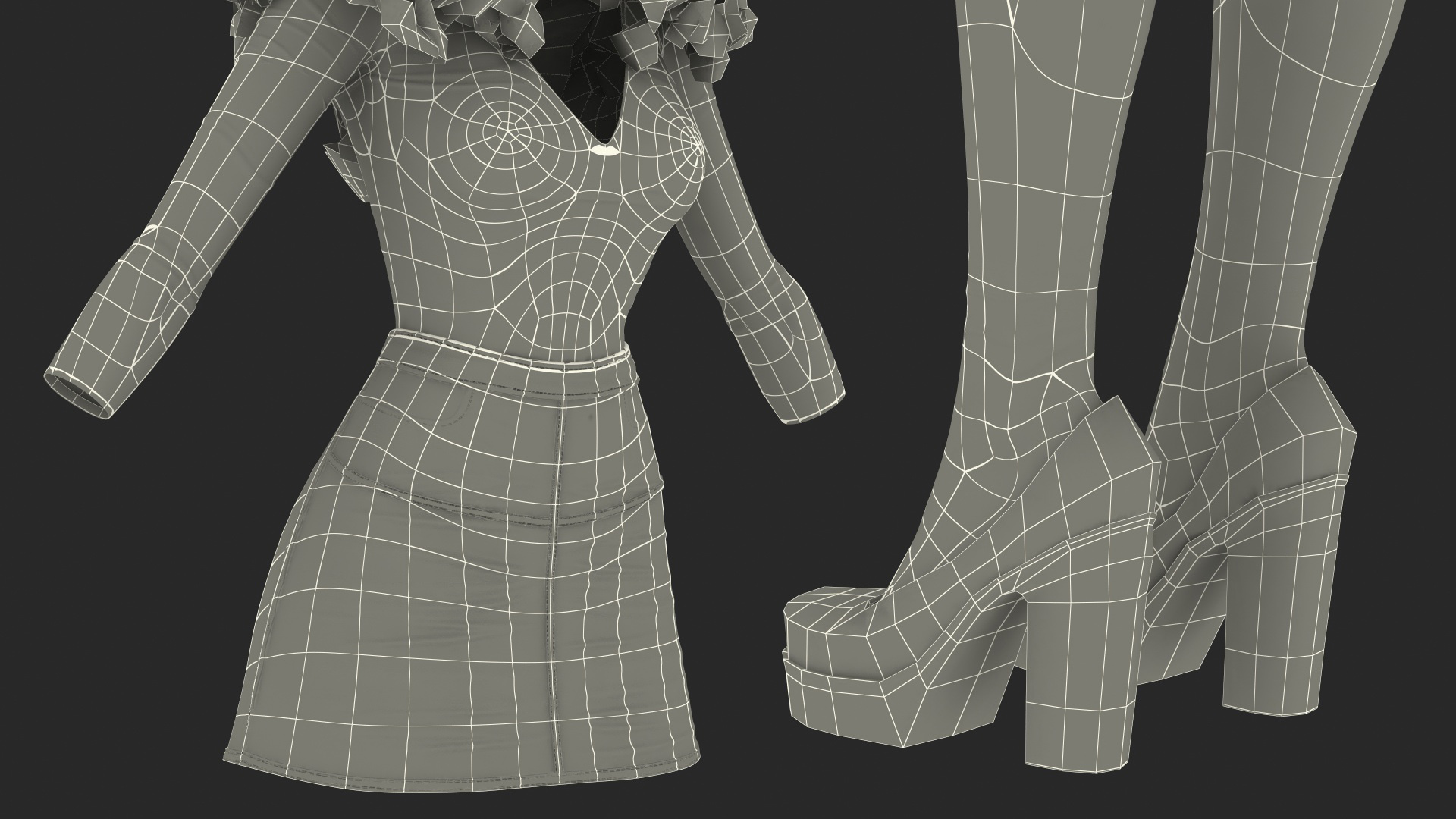 3D young girl youth clothes model - TurboSquid 1442908