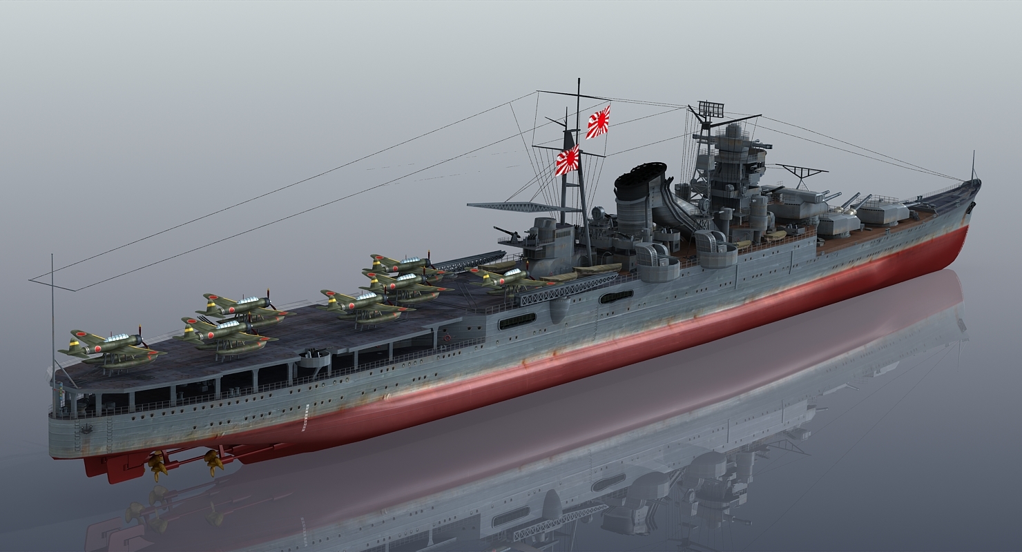 Japanese cruiser mogami 3D model - TurboSquid 1442447