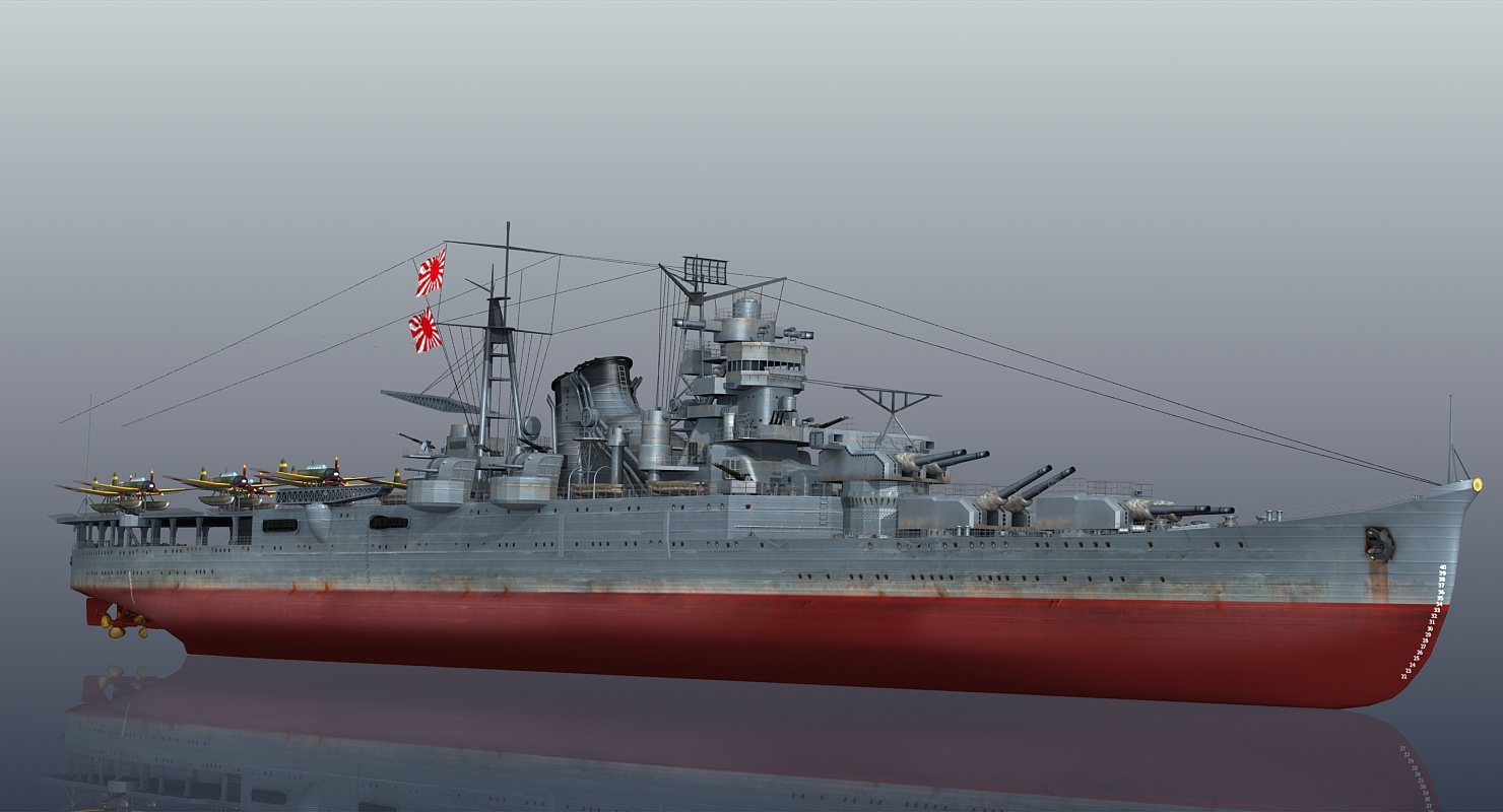 Japanese cruiser mogami 3D model - TurboSquid 1442447