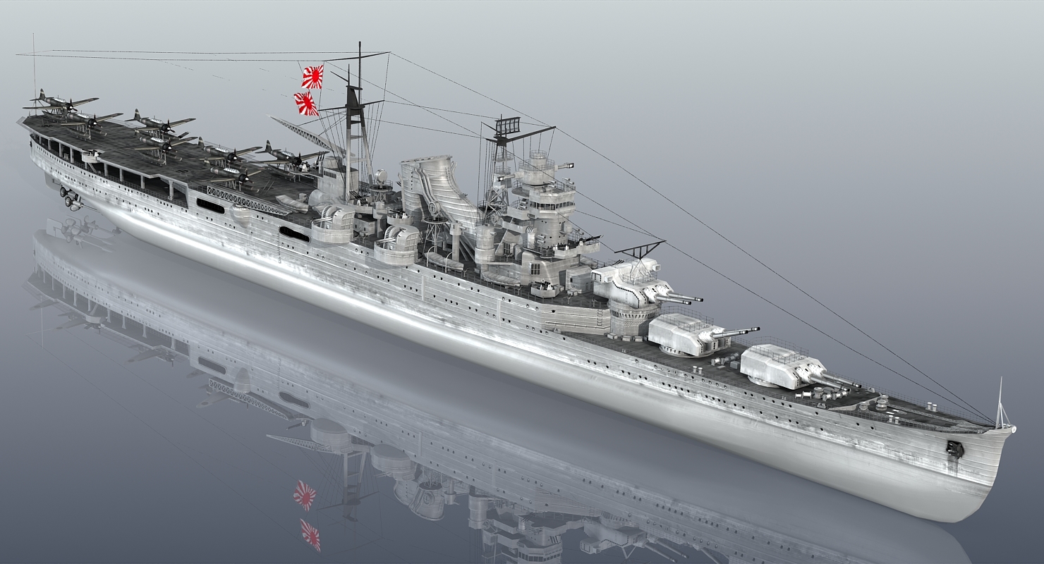 Japanese cruiser mogami 3D model - TurboSquid 1442447