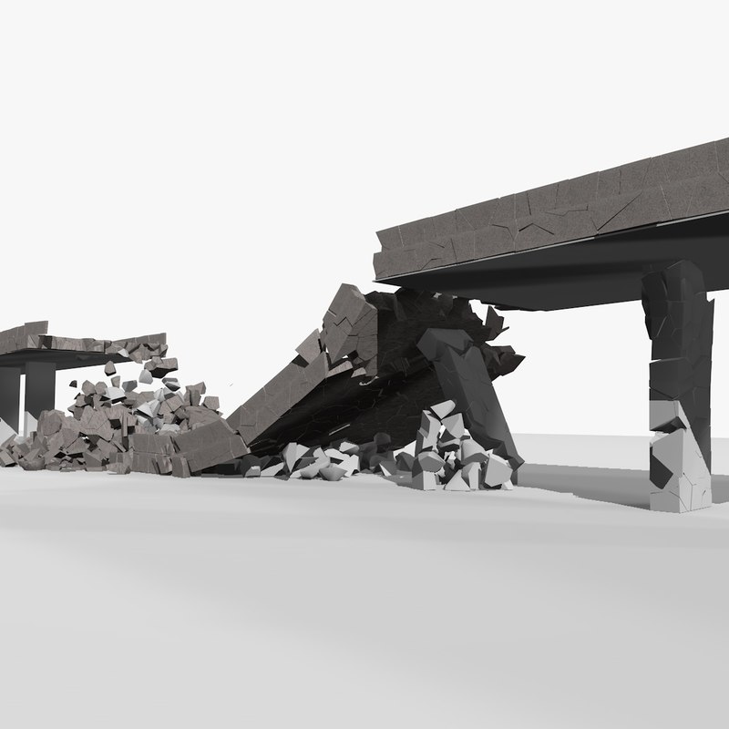 3D bridge collapse animations 1 - TurboSquid 1442689