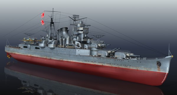 Japanese cruiser kumano 3D model - TurboSquid 1442682
