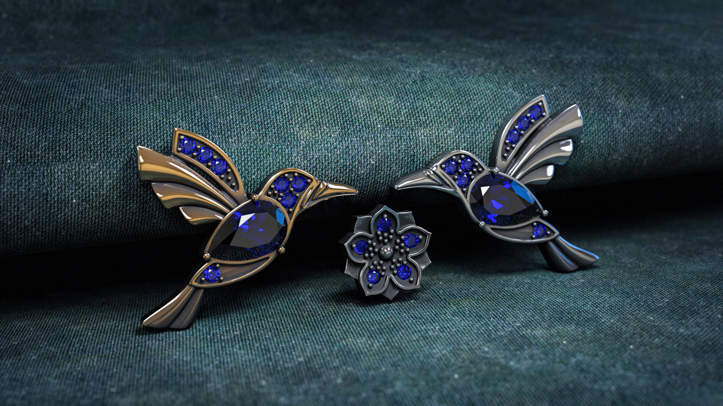 3D jewelry insert decoration hummingbird - TurboSquid 1442773