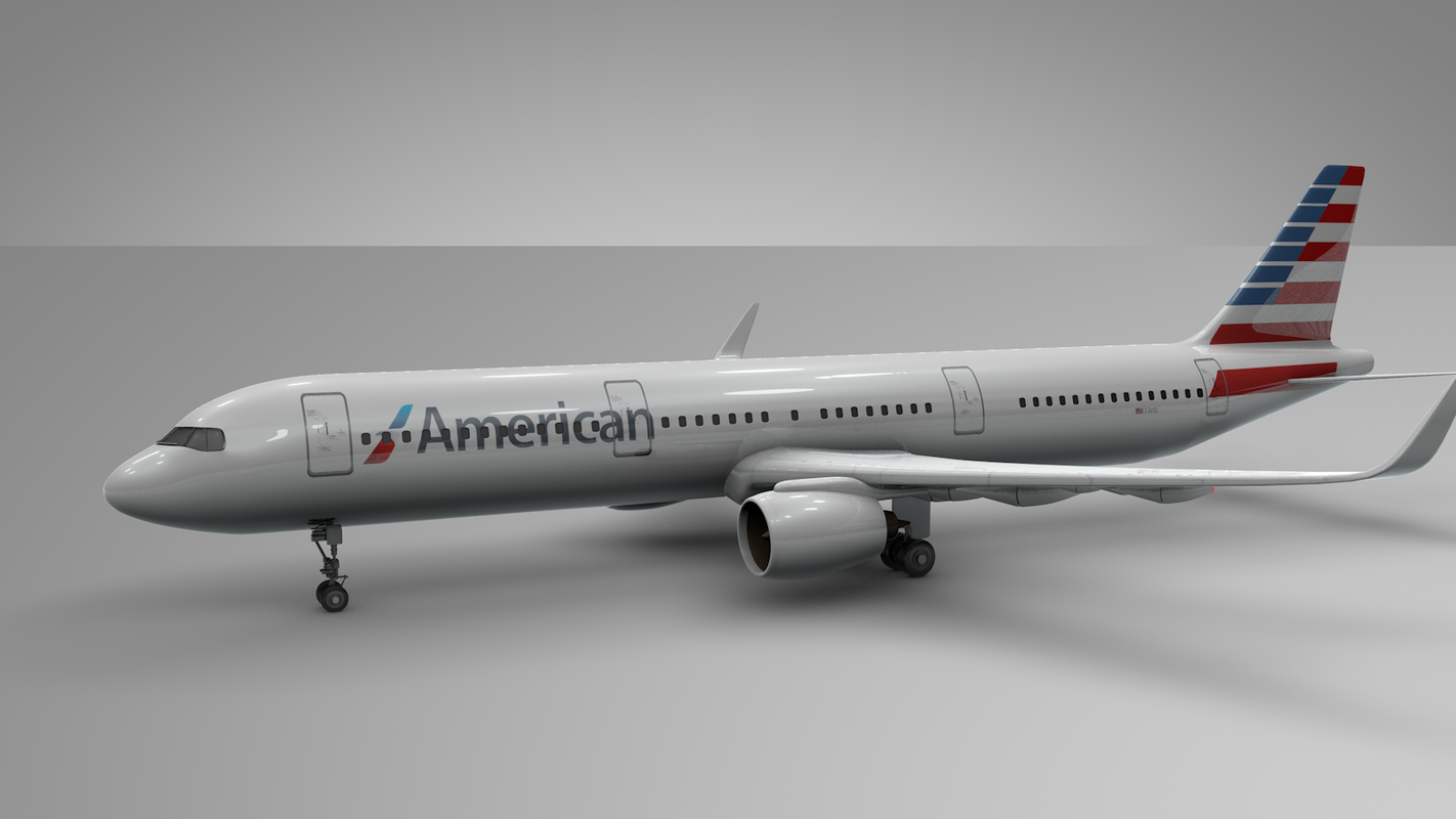 3D airbus 321 neo american airlines model - TurboSquid 1443129