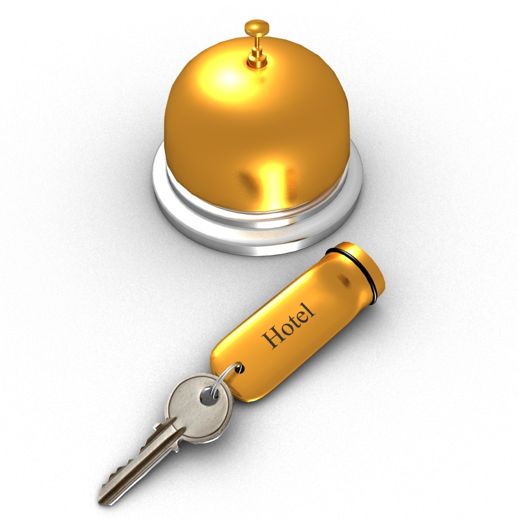 Hotel bell key 3D model - TurboSquid 1443093