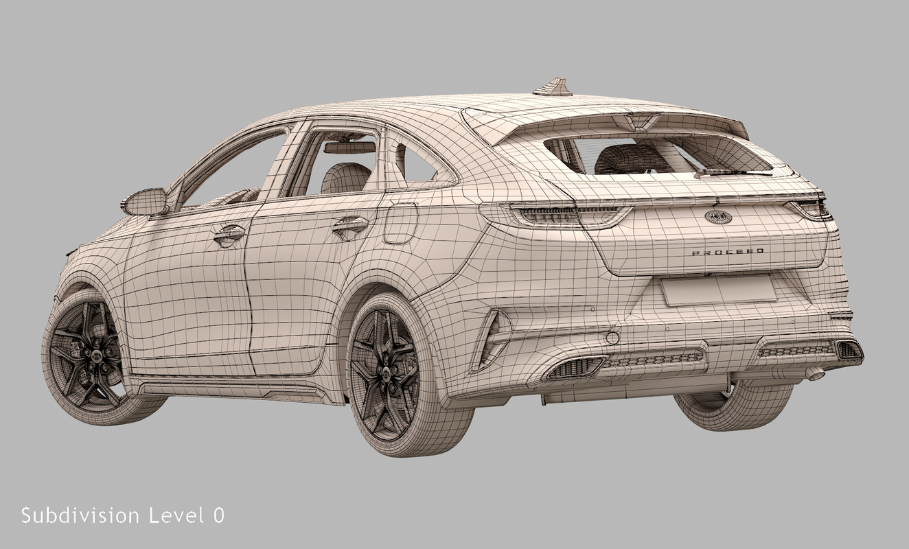 2019 kia proceed gt model - TurboSquid 1443141