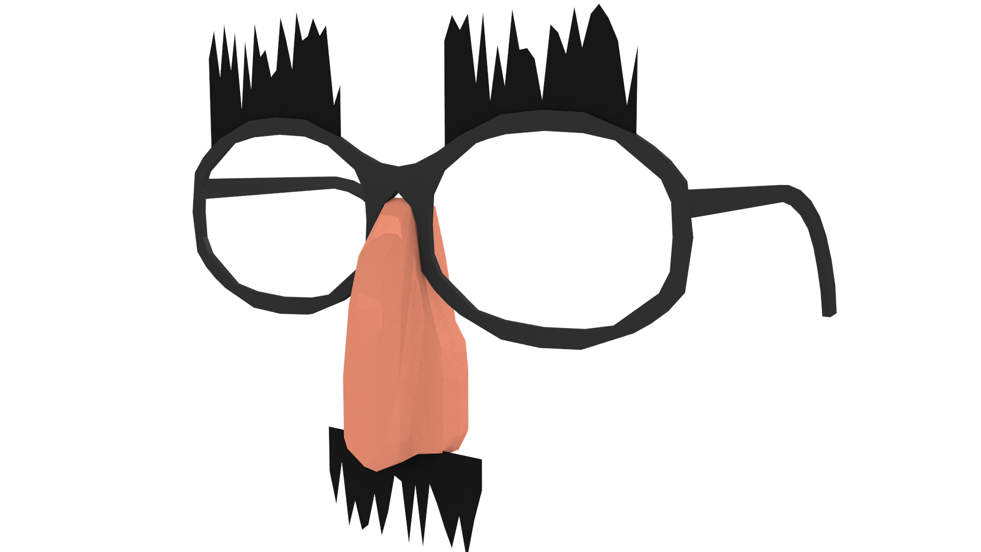 Character Goofy Glasses Nose 3d Turbosquid 1443127