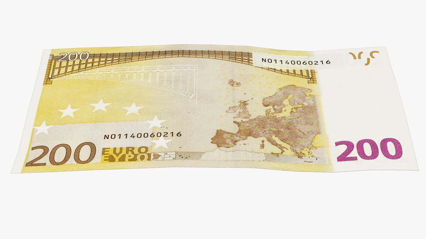 3D 200 euro banknote model - TurboSquid 1443170