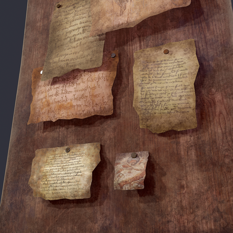 Worn medieval notice board 3D model - TurboSquid 1443368
