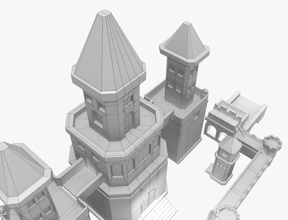 3D modular castle - TurboSquid 1443524