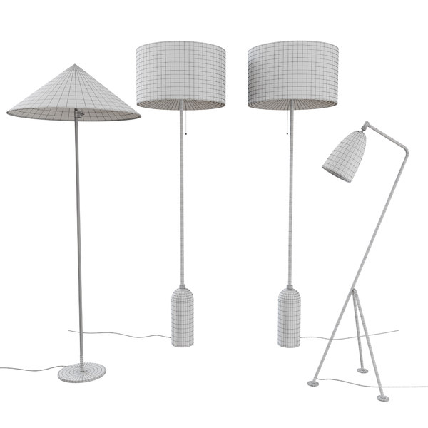 Tynell floor lamp gubi 3D model - TurboSquid 1443573