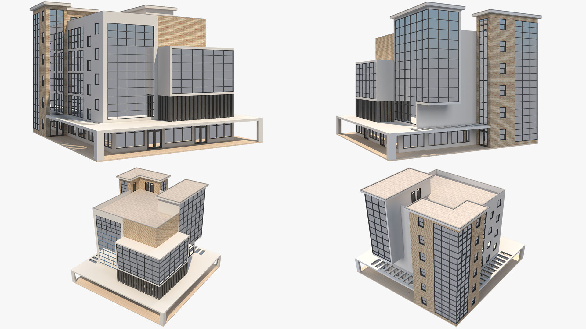 3d office building